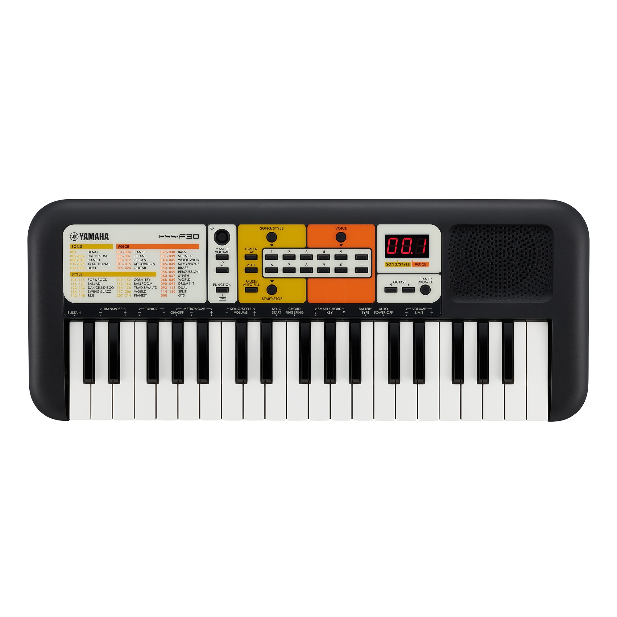 PSS-F30 - Specs - Portable Keyboards - Products - Keyboard Instruments ...